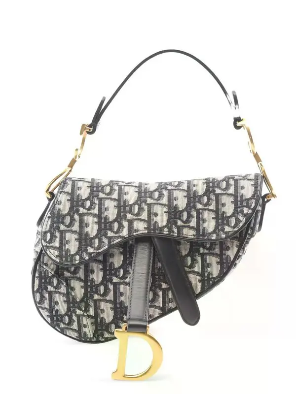 Dior Oblique Jacquard Saddle Bag - Blue
