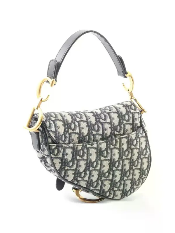 Dior Oblique Jacquard Saddle Bag - Blue