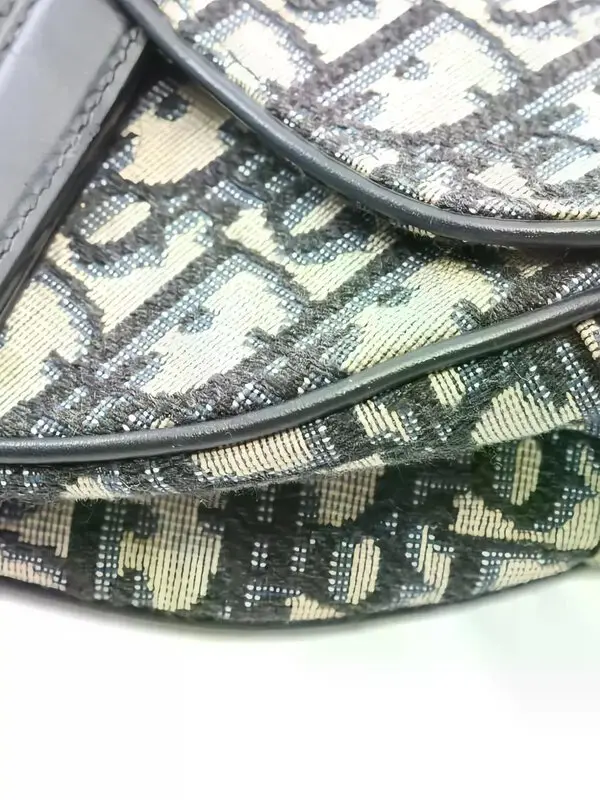 Dior Oblique Jacquard Saddle Bag - Blue