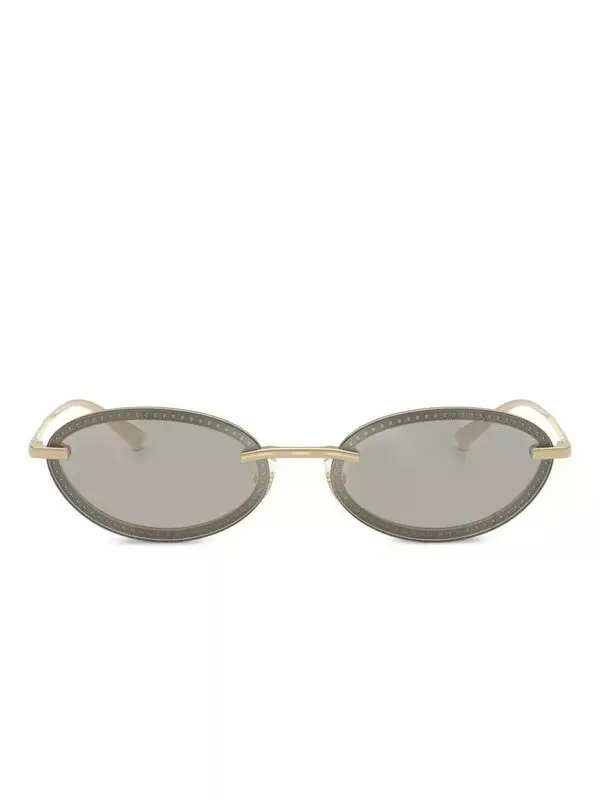 JIMMY CHOO Oval-frame Sunglasses - Gold