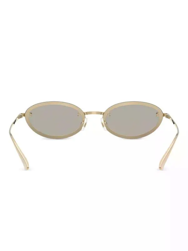 JIMMY CHOO Oval-frame Sunglasses - Gold