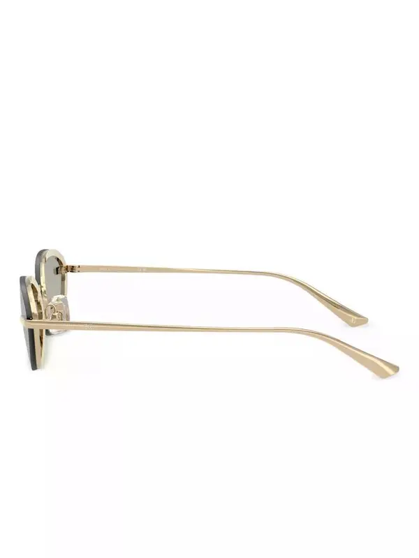 JIMMY CHOO Oval-frame Sunglasses - Gold