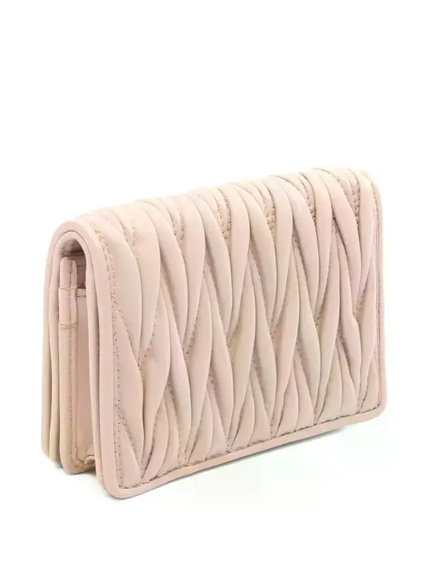 Miu Miu 2020s Matelassé Bi-fold Wallet - Pink