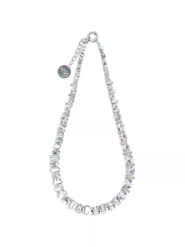 N°21 Crystal-embellished Necklace - Silver