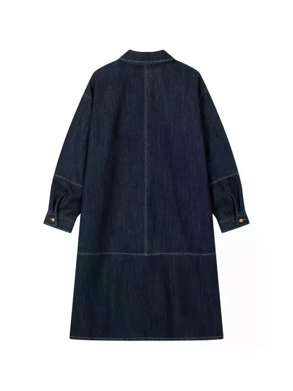 STUDIO TOMBOY Paneled Denim Shirt Dress