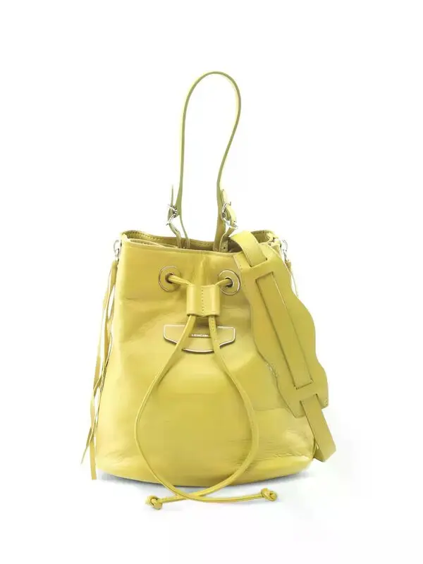 Balenciaga 2000s Paper Plate Leather Bucket Bag