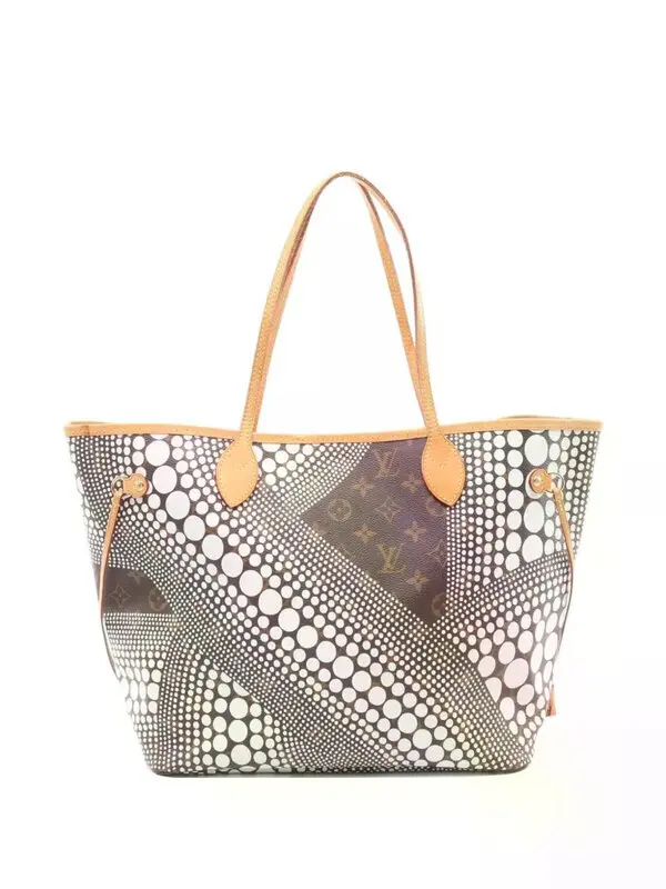 LOUIS VUITTON X Yayoi Kusama 2012 Mm Neverfull Monogram Wave Tote Bag - Brown
