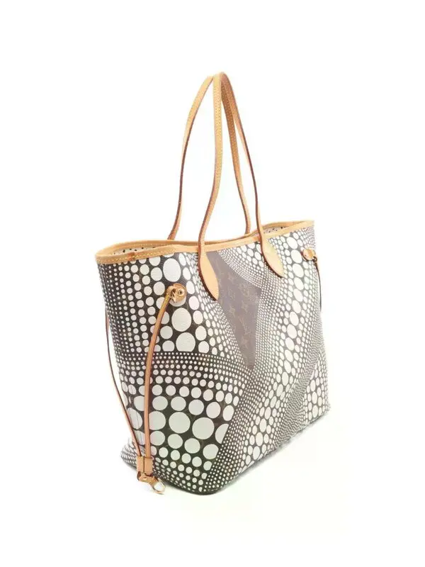 LOUIS VUITTON X Yayoi Kusama 2012 Mm Neverfull Monogram Wave Tote Bag - Brown