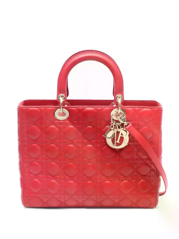 Dior Large Lady Handbag - Red