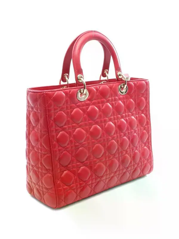 Dior Large Lady Handbag - Red