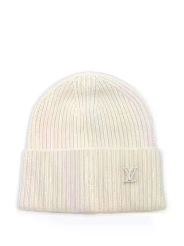 LOUIS VUITTON Logo-detail Beanie - Neutrals