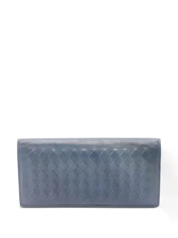 Bottega Veneta 2000s Intrecciato Wallet - Blue