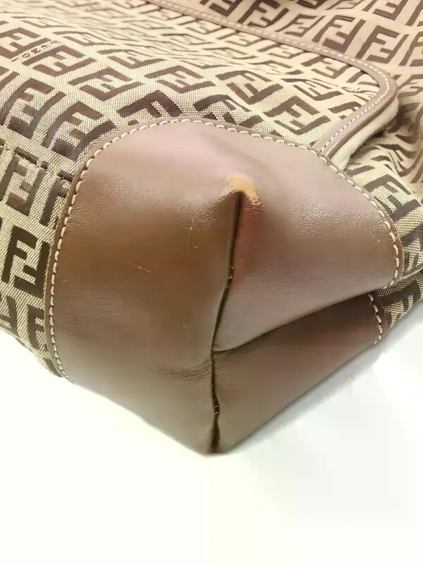 Fendi Zucchino Monogram-pattern Leather Tote Bag