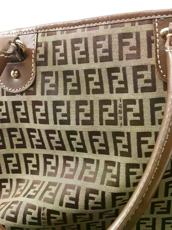 Fendi Zucchino Monogram-pattern Leather Tote Bag