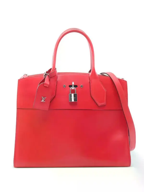 LOUIS VUITTON 2015 Mm City Steamer Tote Bag - Red