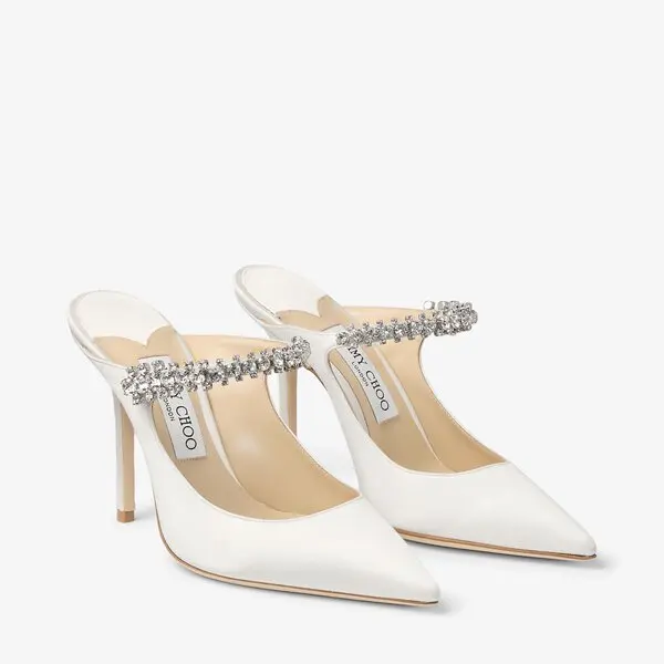 JIMMY CHOO Bing 100 Satin Mule