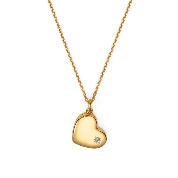 ASPINAL OF LONDON Sterling Heart Locket Necklace - Gold