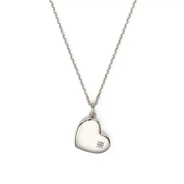 ASPINAL OF LONDON Sterling Heart Locket Necklace - Silver