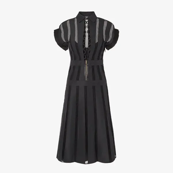 Fendi Midi Shirt Dress - Black