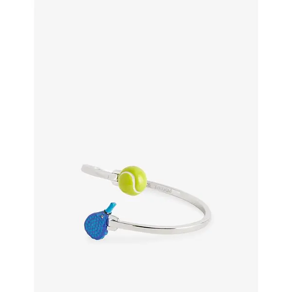POUBEL Padel & Tennis Ball Bangle - Silver Blue Green