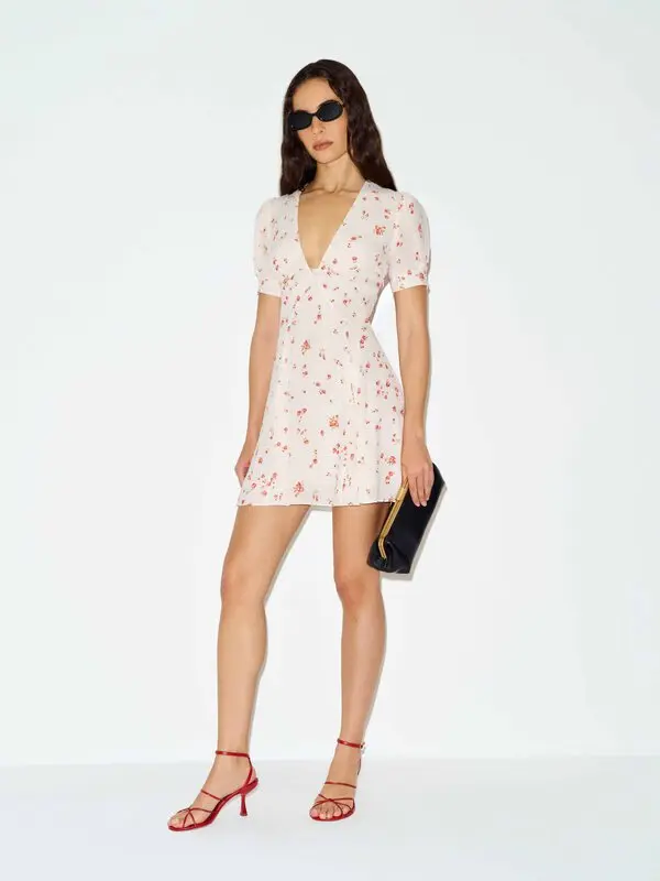 REFORMATION Akaia Mini Dress - Ivory