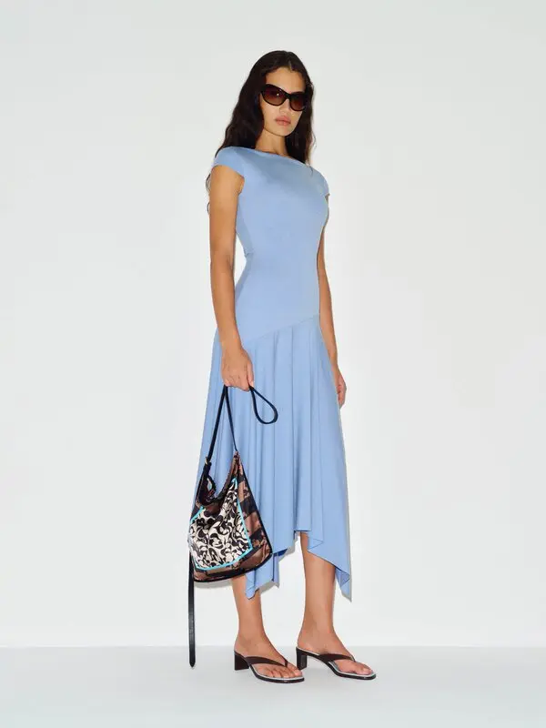 REFORMATION Danica Knit Midi Dress - Blue