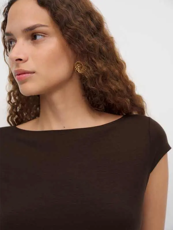 REFORMATION Danica Knit Midi Dress - Brown