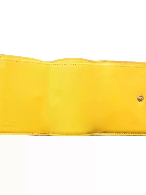 Fendi 00s Trifold Leather Wallet - Yellow