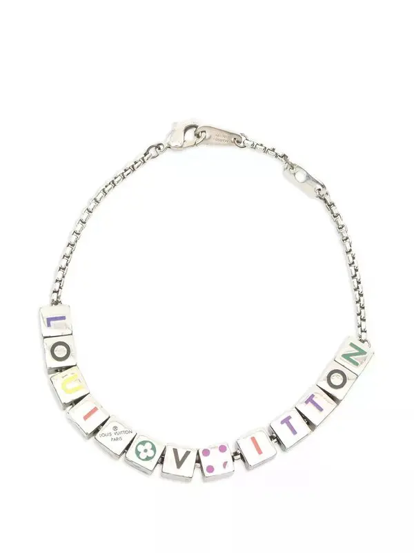 LOUIS VUITTON Logo-embellishment Bracelet - Silver