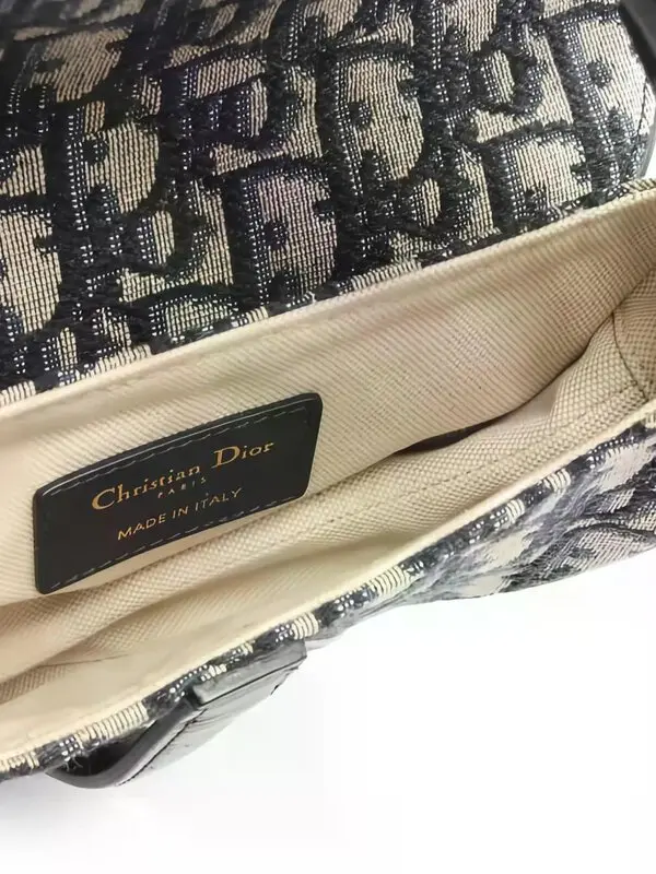 Dior Oblique Jacquard Saddle Bag - Blue