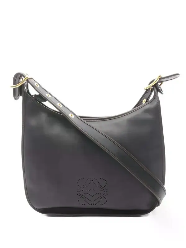 Loewe 2000s Sofia Anagram Leather Shoulder Bag - Brown