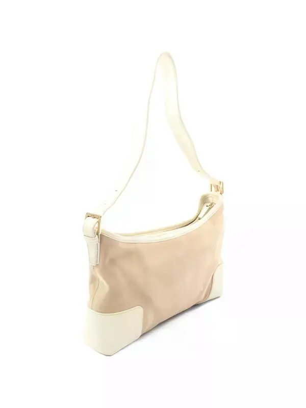 Loewe 2000s Anagram Leather Shoulder Bag - Neutrals