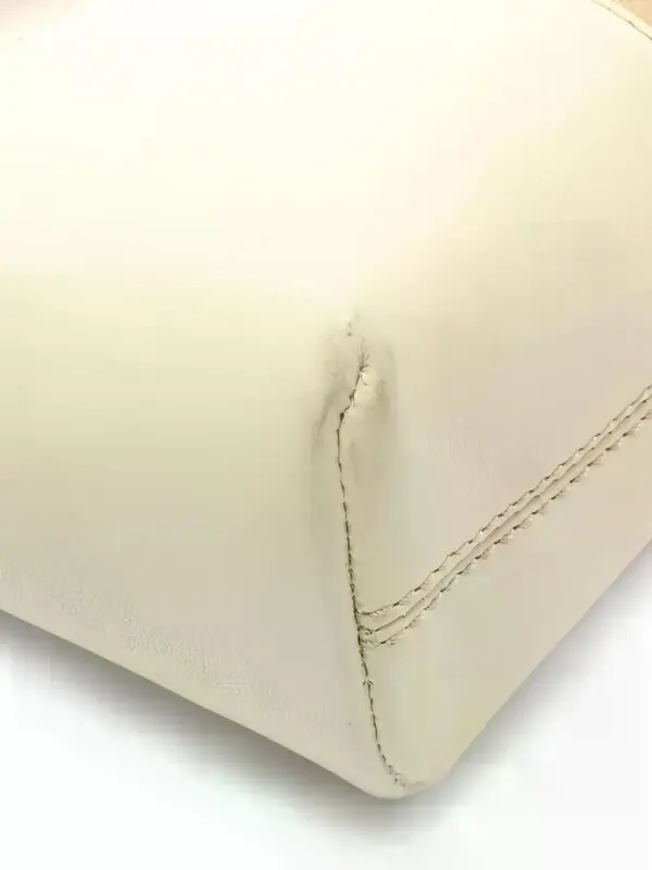 Loewe 2000s Anagram Leather Shoulder Bag - Neutrals
