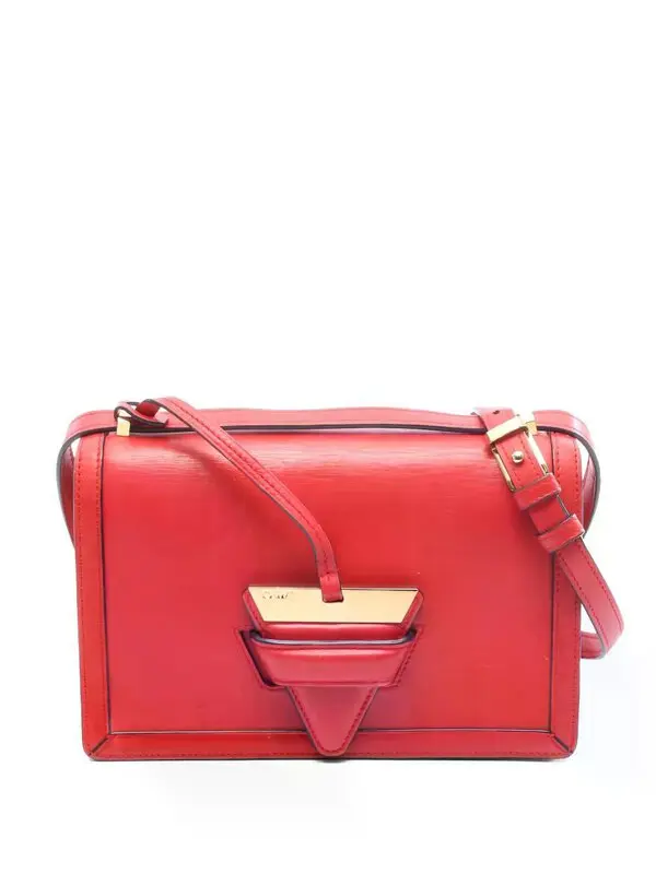 Loewe 2000s Barcelona Leather Shoulder Bag - Red