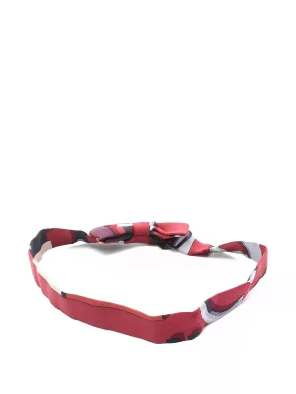 Hermès 2010s Striped Bow Tie