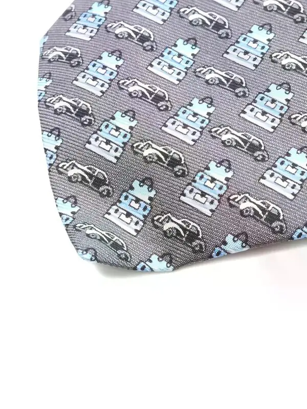 LOUIS VUITTON 2016 Globetrot Cars Silk Neck Tie