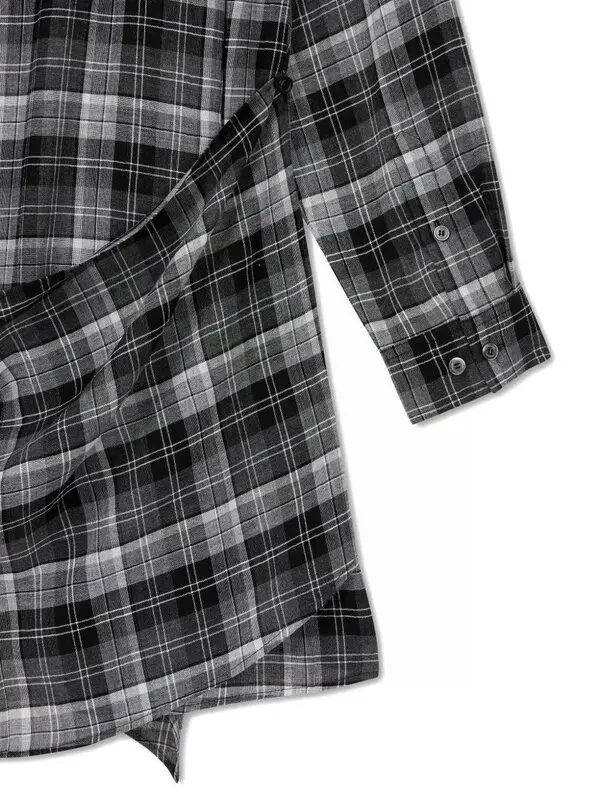 STUDIO TOMBOY Checked Wrap Shirt