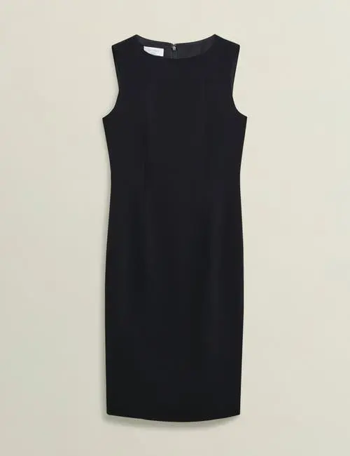 HOBBS LONDON Tailored Boat Neck Sleeveless Sheath Dress