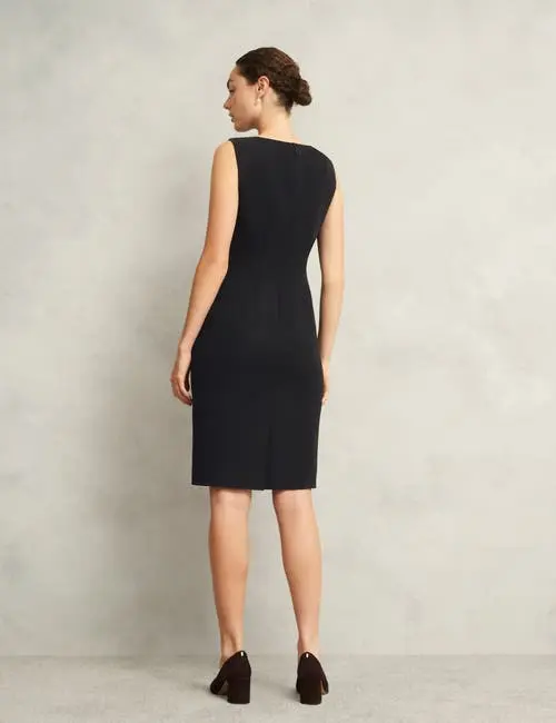 HOBBS LONDON Tailored Boat Neck Sleeveless Sheath Dress