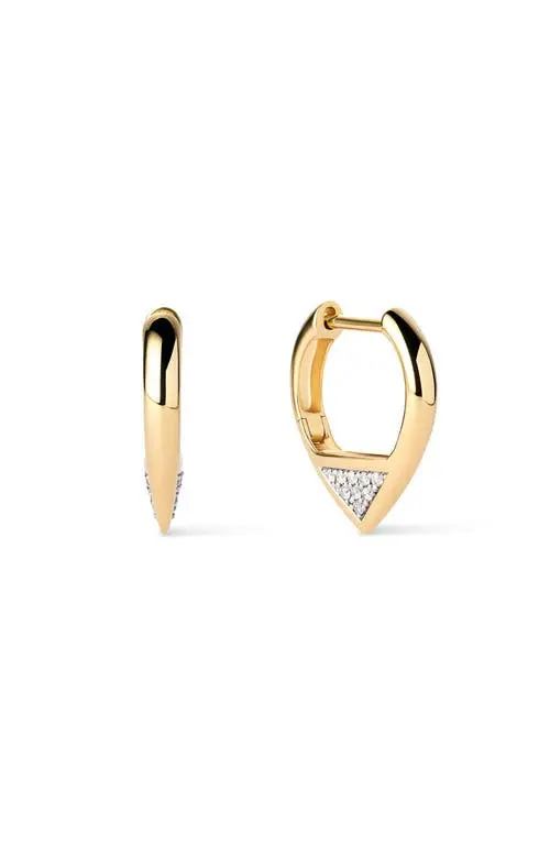 ANA LUISA Solid Yellow Trillion Diamond Hoops - Gold