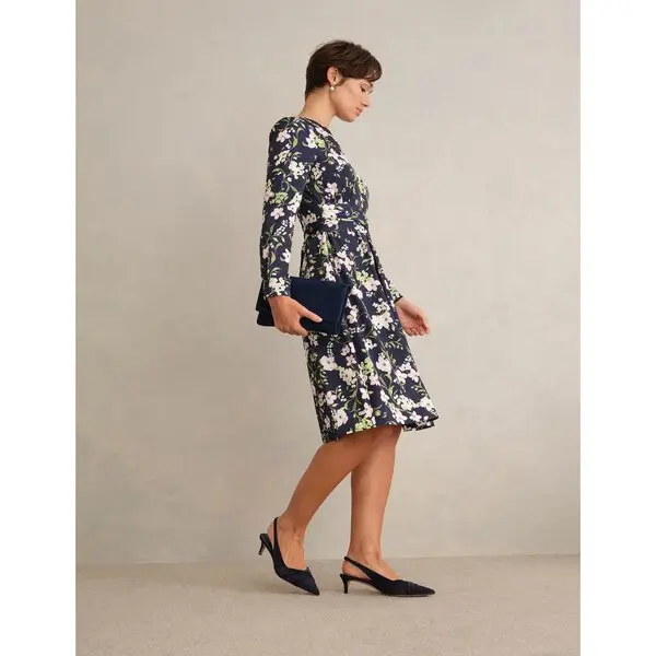 HOBBS LONDON Sabine Floral Fit & Flare Dress - Midnight Multi