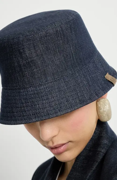 Brunello Cucinelli Bucket Hat With Logo - Denim