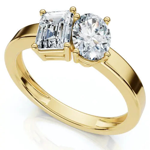 BLISS DIAMOND Toi Et Moi 1ct Diamond Ring In 14k Gold - 14k Yellow Gold