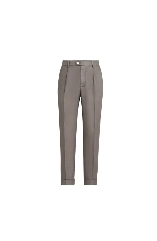 Brunello Cucinelli Gabardine Garment Dyed Trousers - Hazelnut