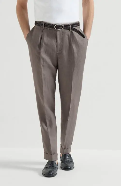 Brunello Cucinelli Gabardine Garment Dyed Trousers - Hazelnut