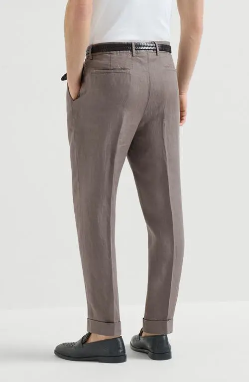 Brunello Cucinelli Gabardine Garment Dyed Trousers - Hazelnut