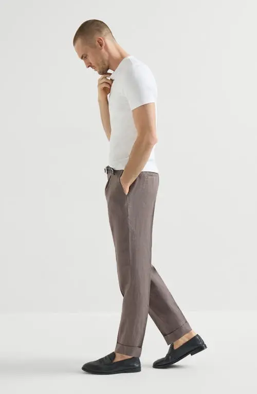 Brunello Cucinelli Gabardine Garment Dyed Trousers - Hazelnut