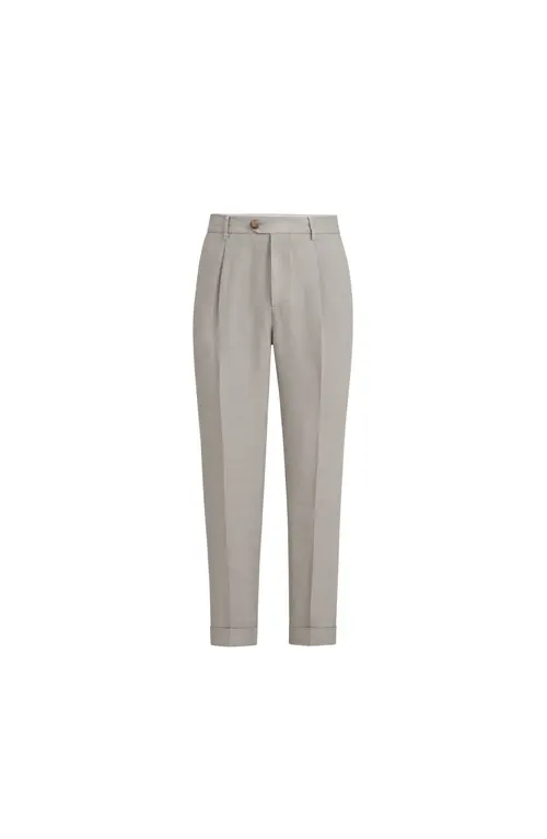 Brunello Cucinelli Gabardine Garment Dyed Trousers - Khaki