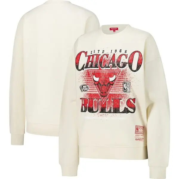 Mitchell & Ness Chicago Bulls Oversprayed Pullover Sweatshirt