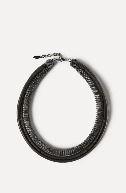 Brunello Cucinelli Leather Monili Necklace
